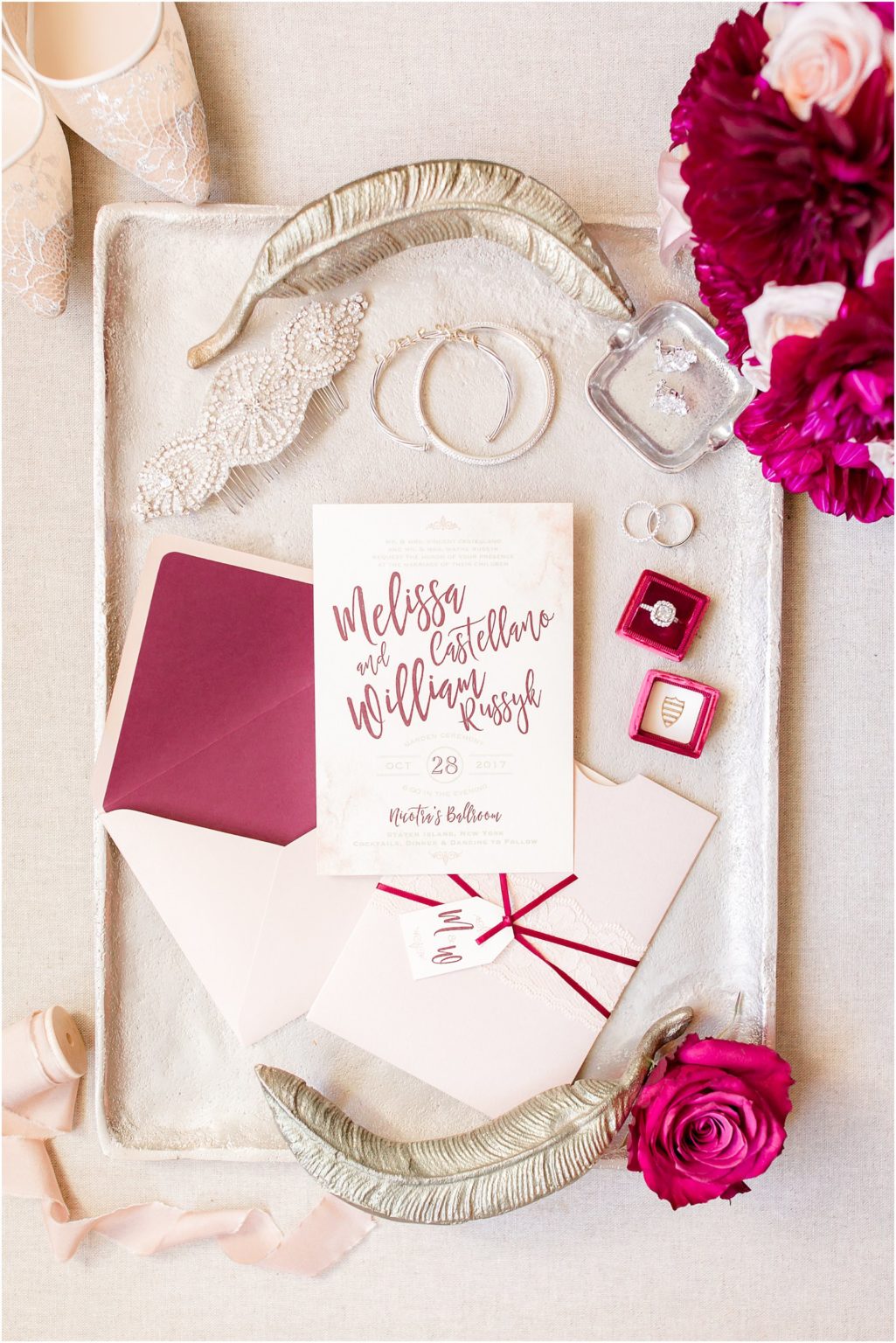 5 Tips for a Beautiful Wedding Invitation Flat Lay - NJ Wedding ...