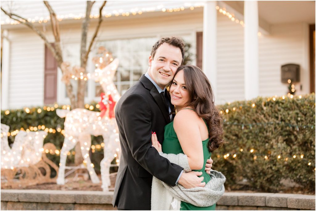Cozy In-Home Holiday Engagement Session in New Jersey